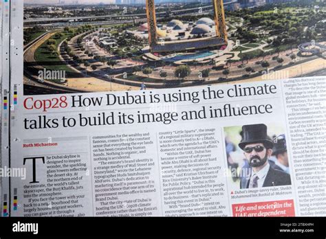 Cop28 How Dubai Is Using The Climate Talks To Build Its Image And