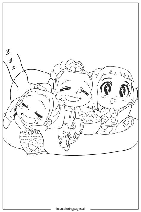 Rumi And The Three Friends Relaxing Coloring Page Free Printable