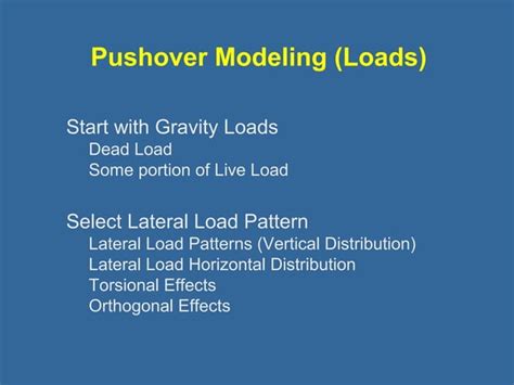 1223989 Static Pushover Analysis Ppt Civil Engineering Industry