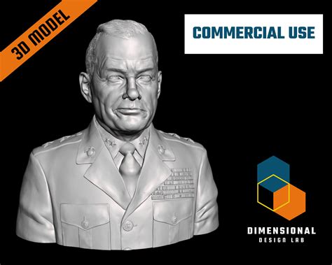 3d Model Of Chesty Puller High Quality Stl File For 3d Etsy