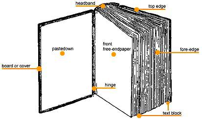Book Anatomy Parts Of A Book And Definitions Ibookbinding