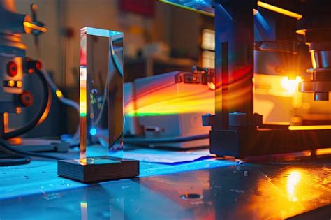 premium photo light dispersion in physics lab