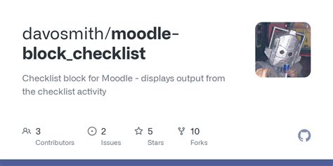 GitHub Davosmith Moodle Block Checklist Checklist Block For Moodle Displays Output From The