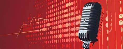 Vintage Microphone With Binary Code Background Premium Ai Generated Image