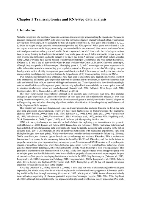 Pdf Transcriptomics And Rna Seq Data Analysis