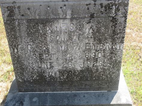 James Embrey 1890 1929 Mémorial Find A Grave