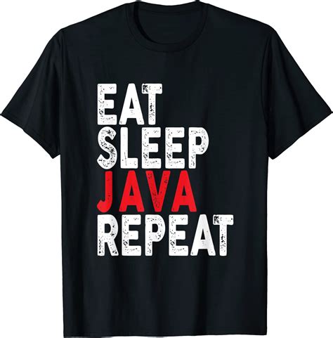 eat sleep java repeat t shirt coder programmer tee t