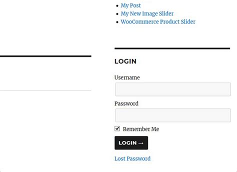 How To Add A Login Form In Your Wordpress Sidebar