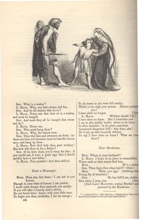 Murderers Lady Macduff And Her Son Victorian Illustrated Shakespeare