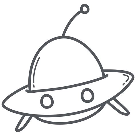 Spacecraft Doodle Space Wars Line Art 19897060 Png