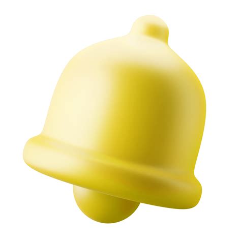 Bell Notification And Alert Symbol User Interface Theme 3d Illustration Icon Rendering Yellow
