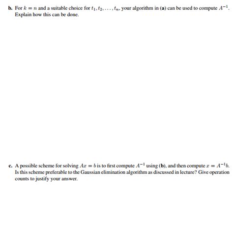 solved question 3 [15 marks] let a e rnxn be a non singular