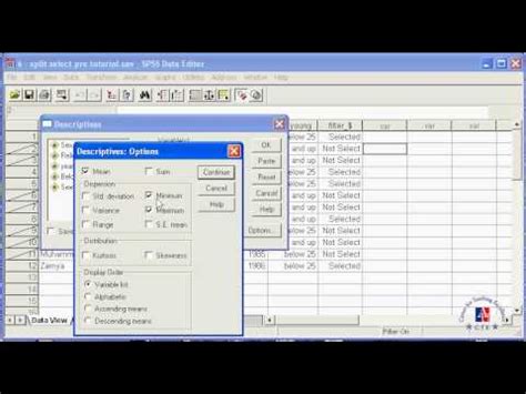 06 Select Cases And Split The Dataset In SPSS 11 5 YouTube