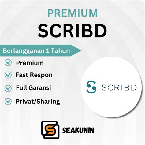 Jual Scribd Premium 1 Tahun Software Mahasiswa Dosen Lifetime