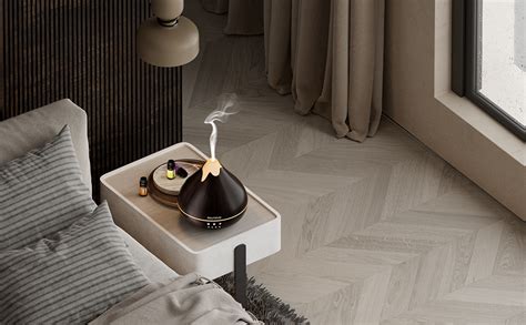 550ml Essential Oil Diffuser And 10 Oils T Set Ceramic Ultrasonic Technology Aromatherapy