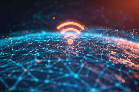 Creating A Futuristic Wifi Network Featuring Glowing Connections And Advanced Digital Technology