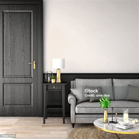 고전적인 벽 배경3d 그림 3d 렌더링으로 거실 또는 수신을 위한 인테리어 디자인 3차원 형태에 대한 스톡 사진 및 기타 이미지 3차원 형태 가구 가죽 Istock