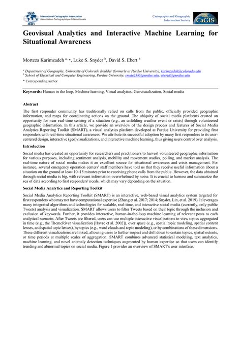 Pdf Geovisual Analytics And Interactive Machine Learning For