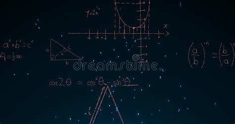 Image Of Math Graps And Data Over Black Background Stock Illustration Illustration Of Graphs