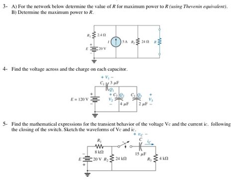 Solved A For The Network Below Determine The Value Of R Chegg Com
