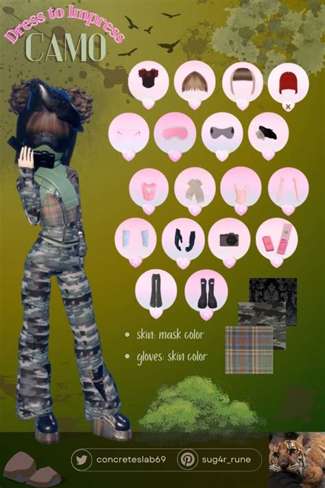 Dress To Impress Camouflage Camo Guide