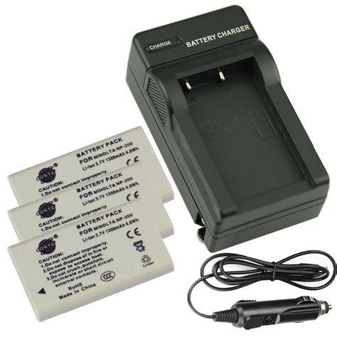 DSTE PCS NP Rechargeable Battery Travel And Car Charger For Minolta Dimage Xg X Xi Xt Biz