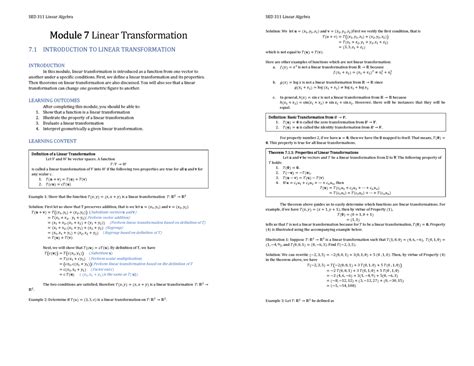 Linear Transformations First We Define A Linear Transformation And