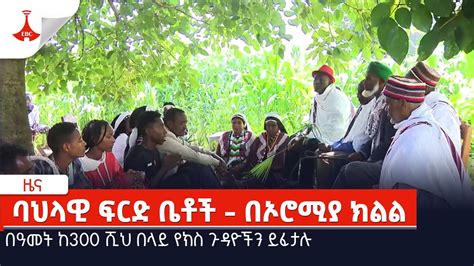 በኦሮሚያ ክልል ባህላዊ ፍርድ ቤቶች በዓመት ከ300 ሺህ በላይ የክስ ጉዳዮችን ይፈታሉ Etv Ethiopia News Youtube