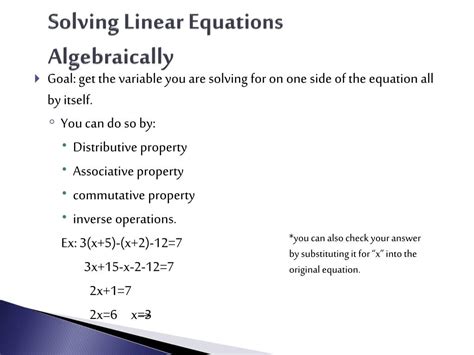 Ppt Solving Linear Equations Powerpoint Presentation Free Download Id 2511411