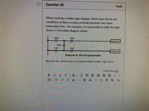 Solved Question 28 4 Pts When Creating A Ladder Logic