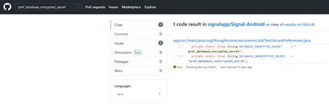 Decrypting Signal Conversation Database Knugihk