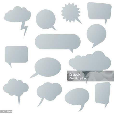 다른 음성 거품 컬렉션 대화 풍선 문자 기호에 대한 스톡 벡터 아트 및 기타 이미지 대화 풍선 문자 기호 말하기 배달부 Istock