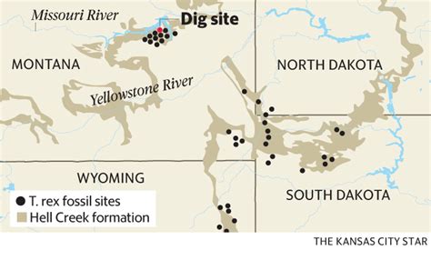 Tyrannosaurus Rex Fossil Locations