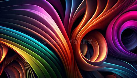 A Vibrant Chromatic Currents Abstract Background Generative Ai Stock Illustration