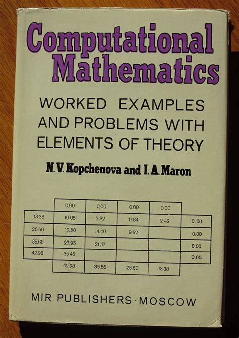 Buy Computational Mathematics Worked Examples And Problems With