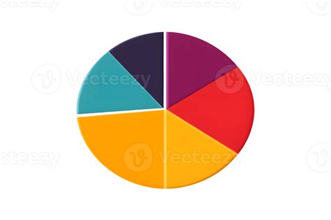 Colorful Pie Chart Illustration For Business And Data Visualization 65284758 Png