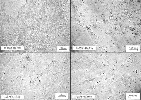 Microstructure Of Ti 25nb 4ta Xsn Download Scientific Diagram