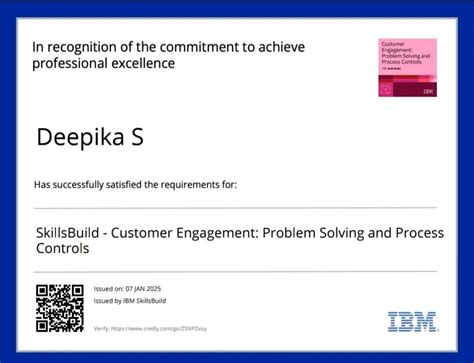 Ibm Skillsbuild Problemsolving Customerengagement Processimprovement Deepika S
