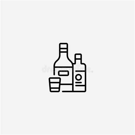 Alcoholic Drink Vector Icon Sign Symbol Stock Vector - Illustration of ...