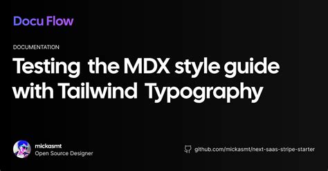 Style Guide Docu Flow