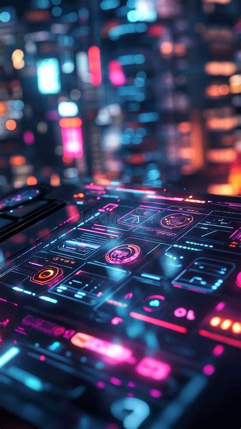 Futuristic Dashboard Interface With Transparent Elements Stock Illustration Illustration Of