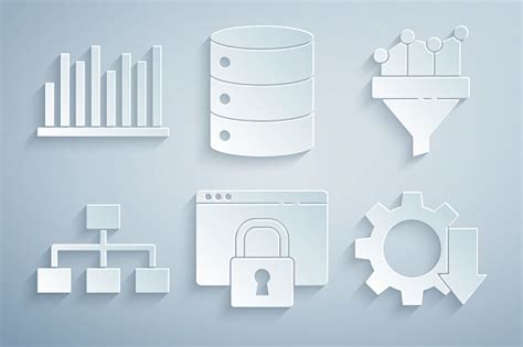 Ssl 판매 유입경로 차트 계층 구조 기관 비용 절감 서버 데이터 웹 호스팅 및 파이 인포그래픽 아이콘으로 사이트