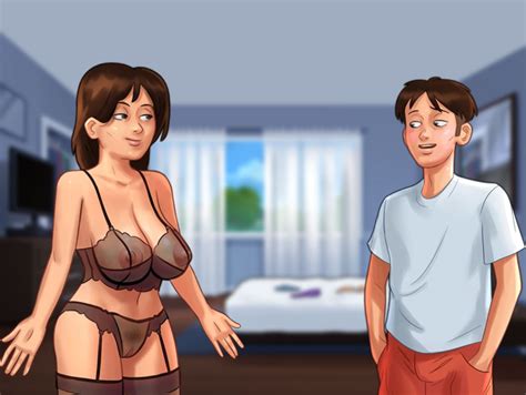 Rule 34 1boy 1girls 2d Bed Bedroom Big Breasts Black Lingerie Blush