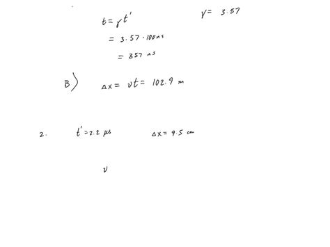 solved 1 the proper lifetime of a certain particle is 100 ns a how