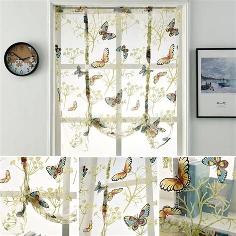 Ayyufe Roman Blinds Roman Blind Flower Pattern Elegant Window Curtain