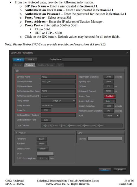 Avaya Session Manager Configuration For Tesira Using Tesira Software