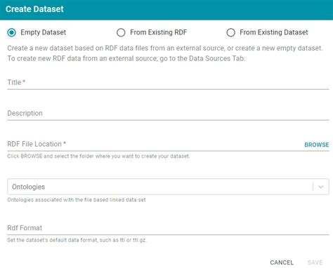 Adding An Empty Dataset For An Export Step