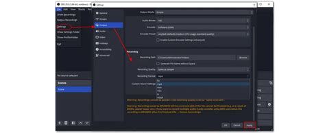 How To Make OBS Record In MP4