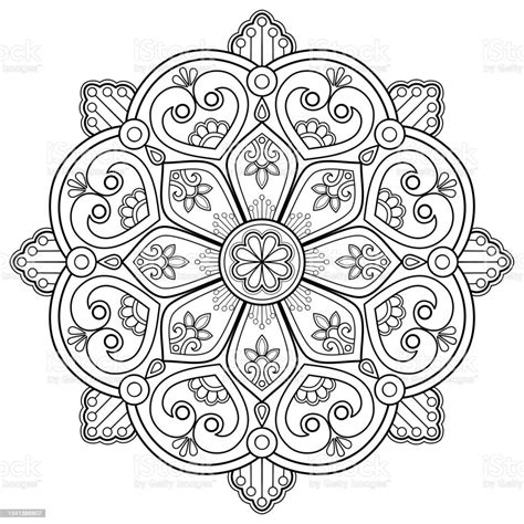 만다라 색칠 공부책 벽에 예술 벽지 페인트 셔츠와 타일 A 인사말 카드 스티커 디자인 요가 레이스 패턴 문신에 대한 디자인 벡터 형식에서 민족 동양 원 장식 0명에 대한