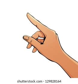 Finger Pointing Female Hand Vector Illustration Stock Vector Royalty Free Shutterstock